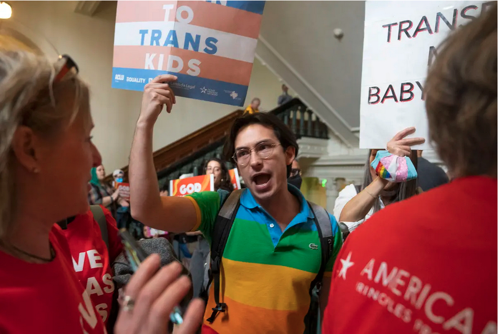 LGBTQ advocates rally at Texas Capitol as House prepares to debate ban ...